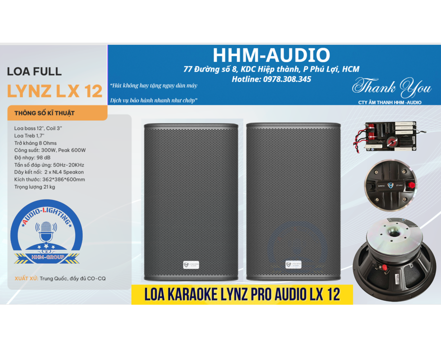 LOA LYNZ LX-12 - Huỳnh Hiểu Minh
